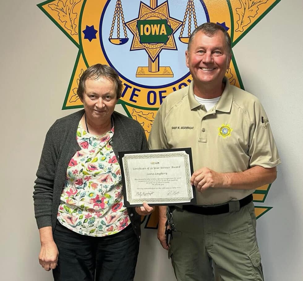 Laughery honored for 35 years of service - Times Vedette